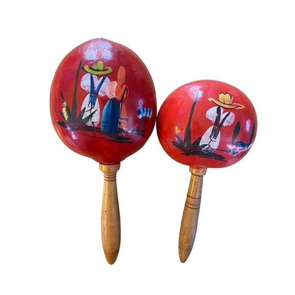 Unbranded | Accents | Vintage Mexican Folk Art Handmade Red Gourd ...